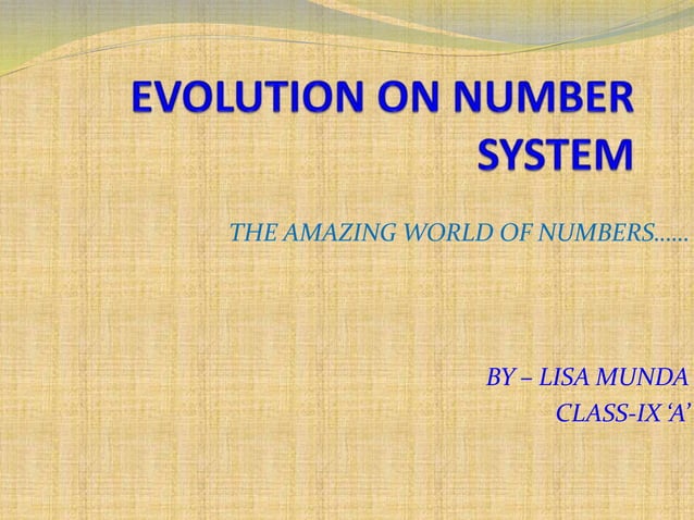 Evolution on number | PPTX