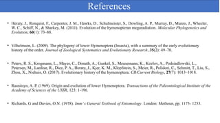 Evolution, Phylogeny and Taxonomy of order Hymenoptera | PPTX