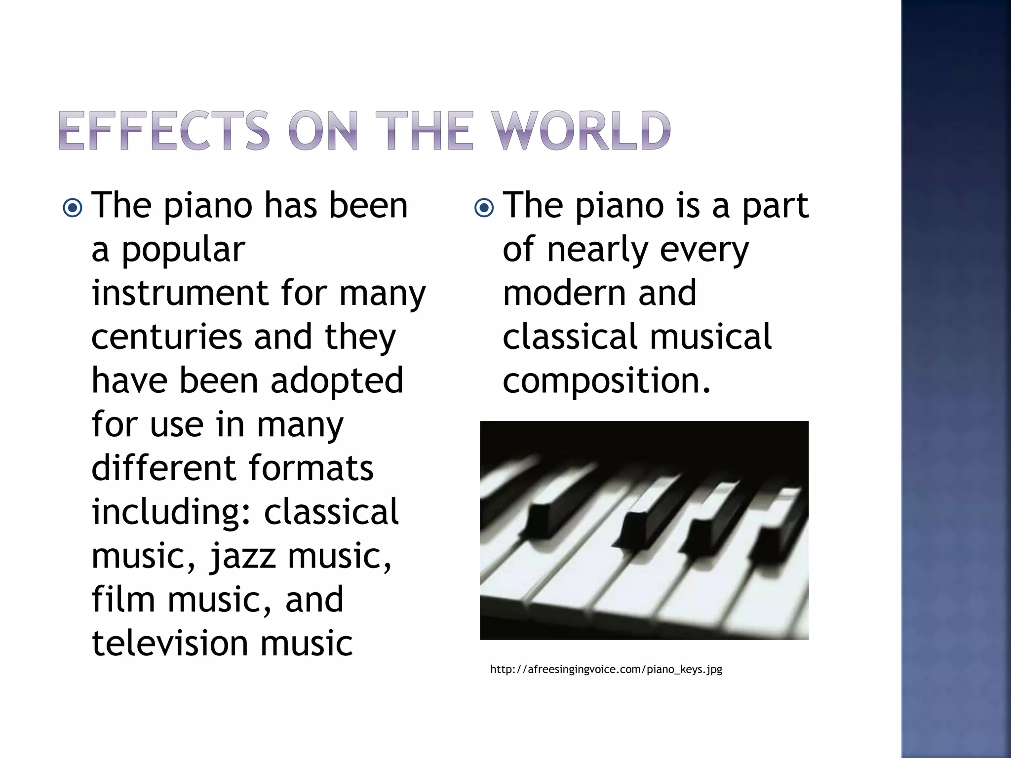 The Evolution of Piano | PPTX