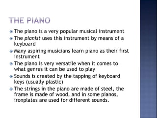The Evolution of Piano | PPTX