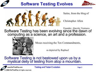 Testing and Tester Evolution | PPT
