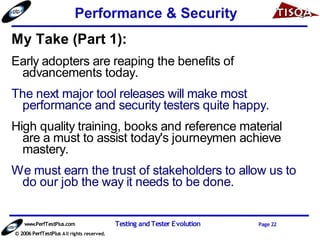 Testing and Tester Evolution | PPT