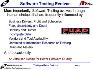Testing and Tester Evolution | PPT