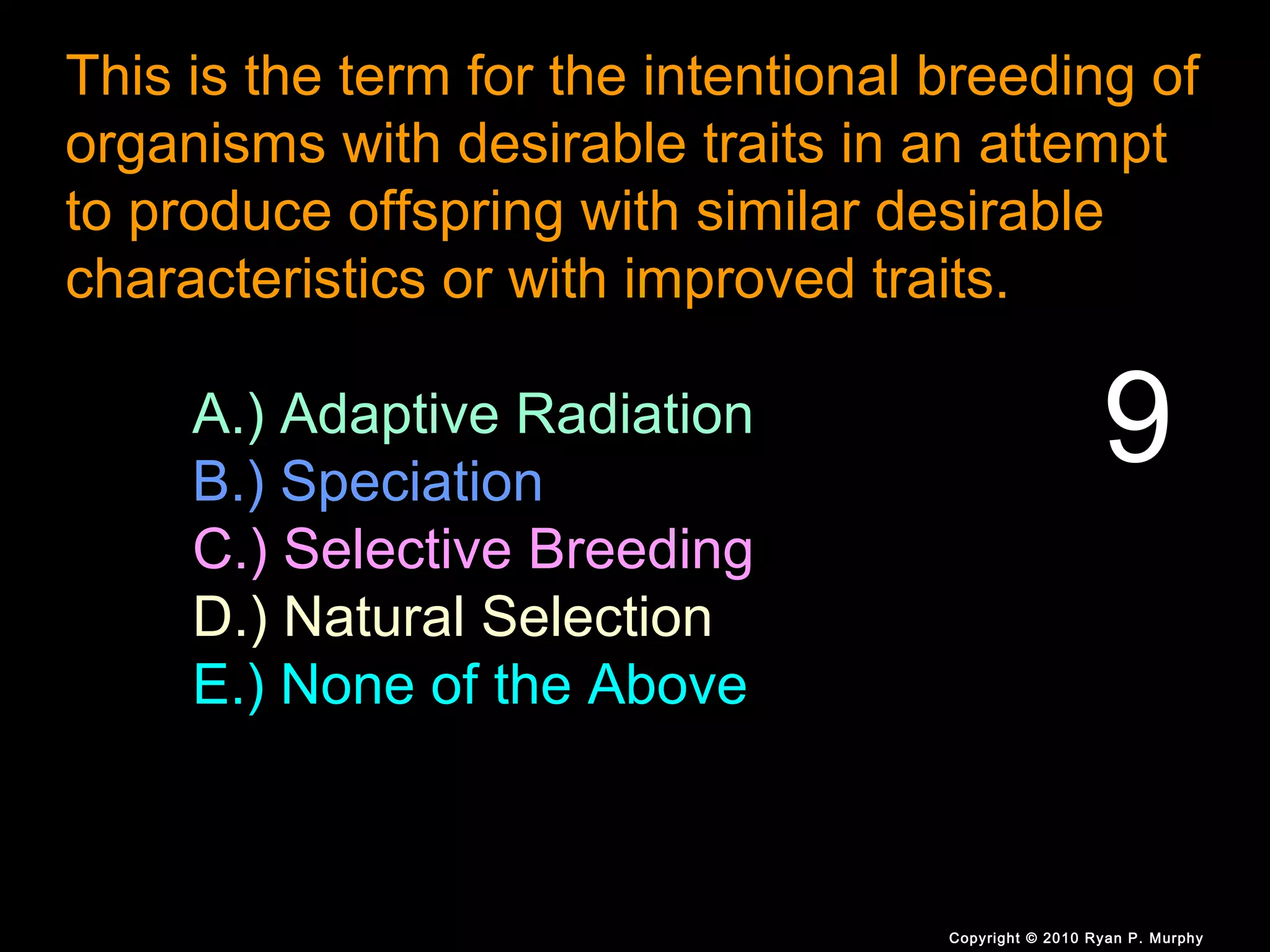 Evolution, Natural Selection PowerPoint Quiz, Game, Biology and Darwin ...