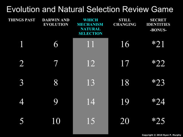 Evolution, Natural Selection PowerPoint Quiz, Game, Biology and Darwin ...
