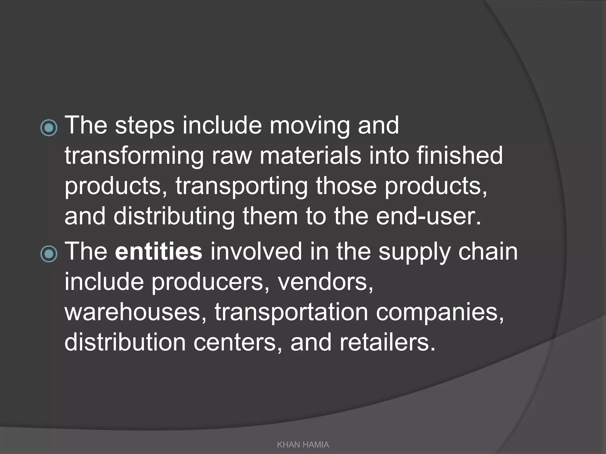 Supply chain management, Logistics | PPTX