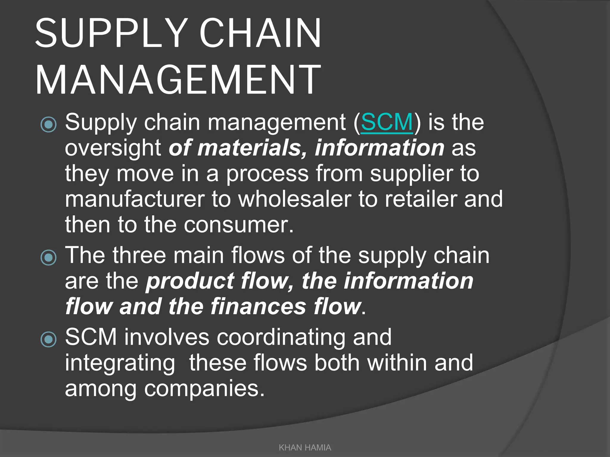 Supply chain management, Logistics | PPTX