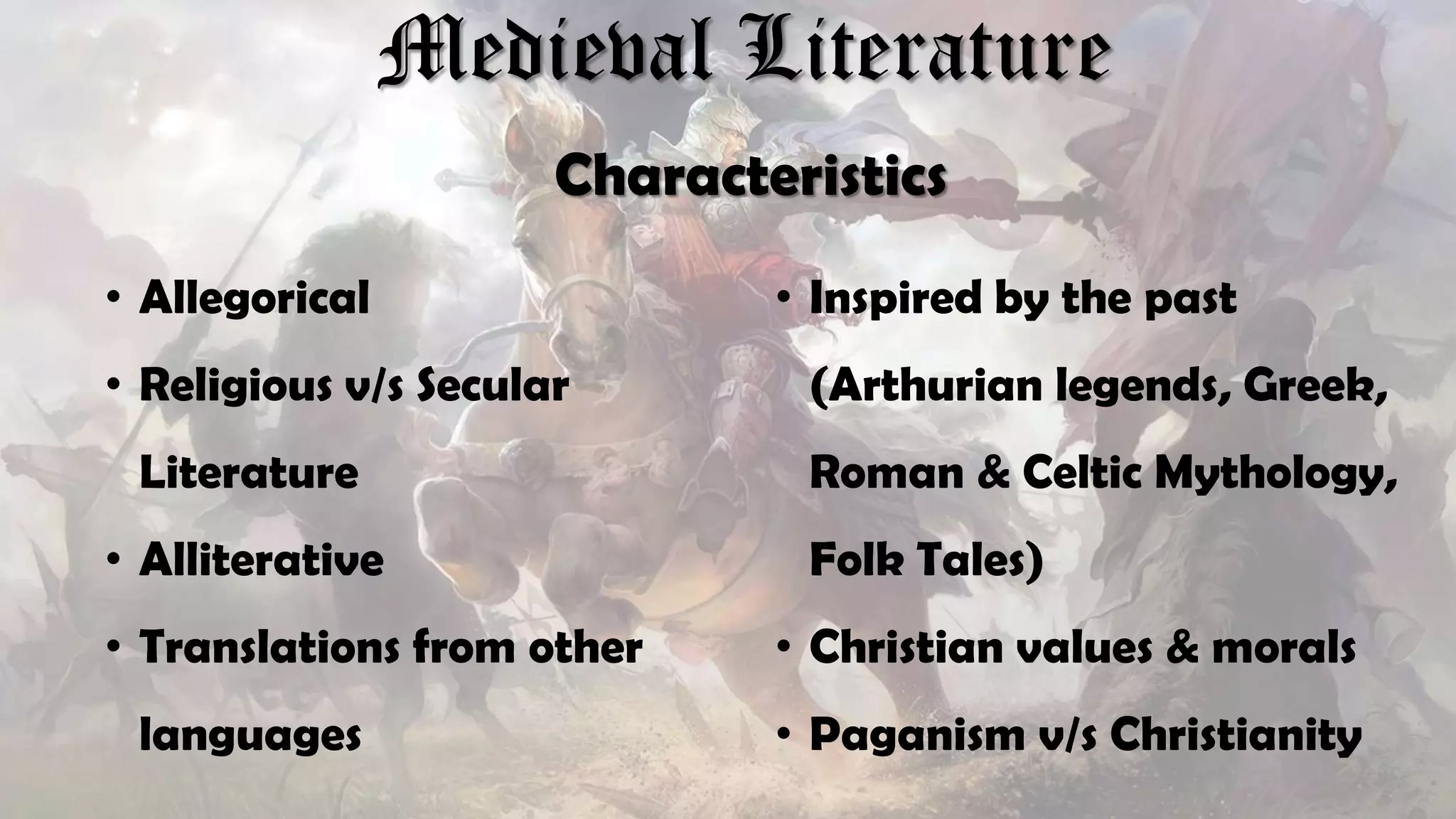 Medieval Literature: an overview | PDF