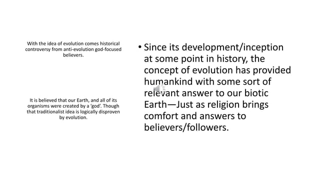 Evolution slideshow | PPTX