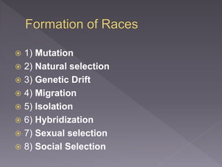 Evolution species to races | PPTX