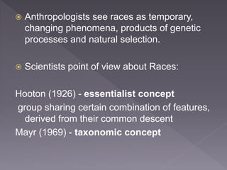 Evolution species to races | PPT