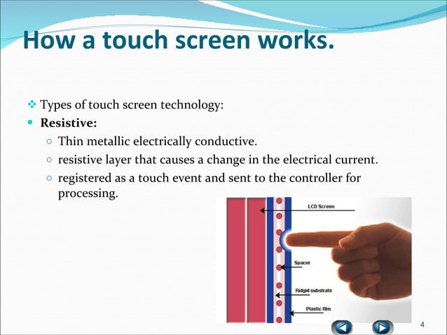 Evolution, spread and benefit of touch screens final | PPT