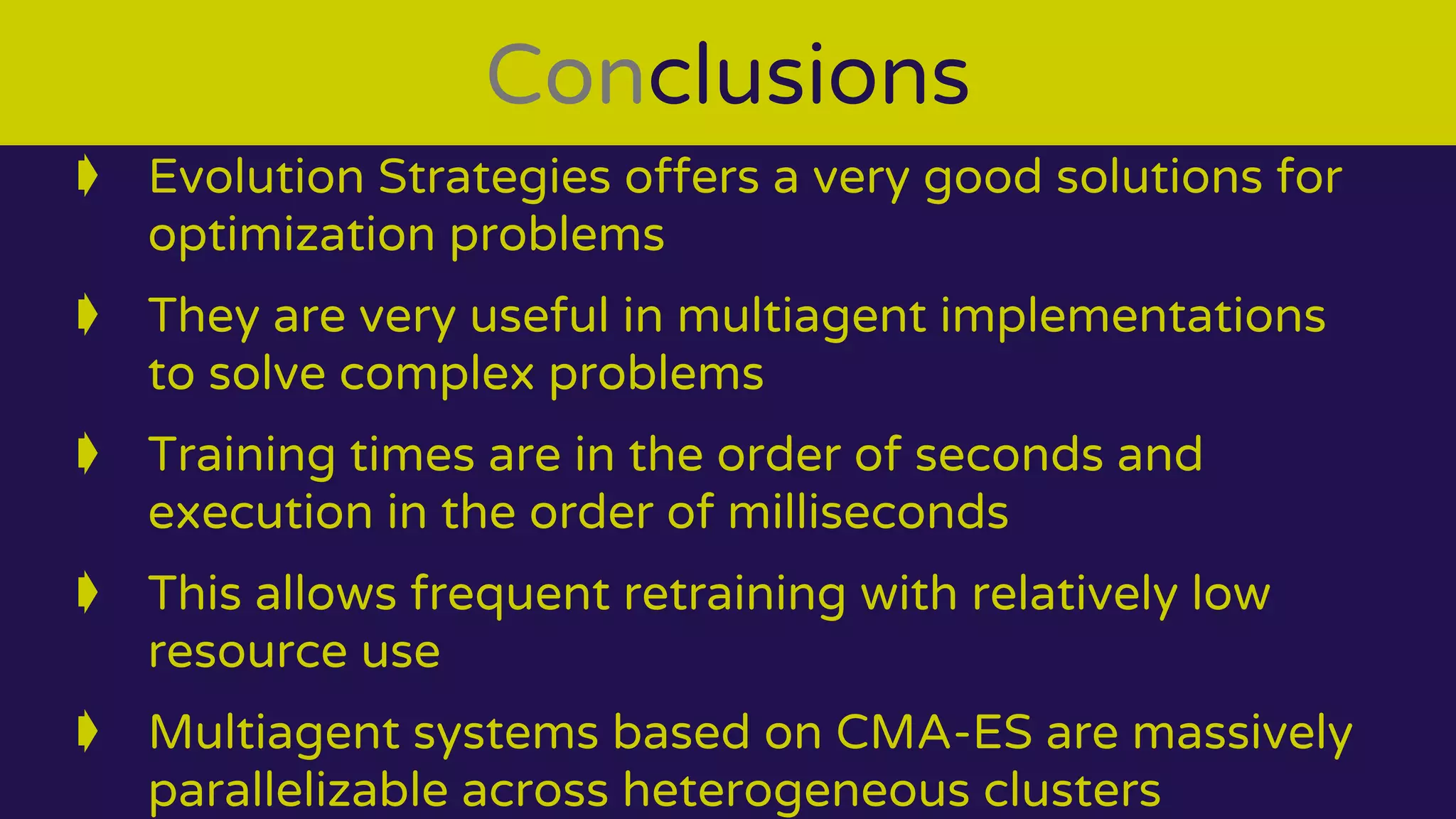 Evolution strategies as brain of autonomous agents | PDF