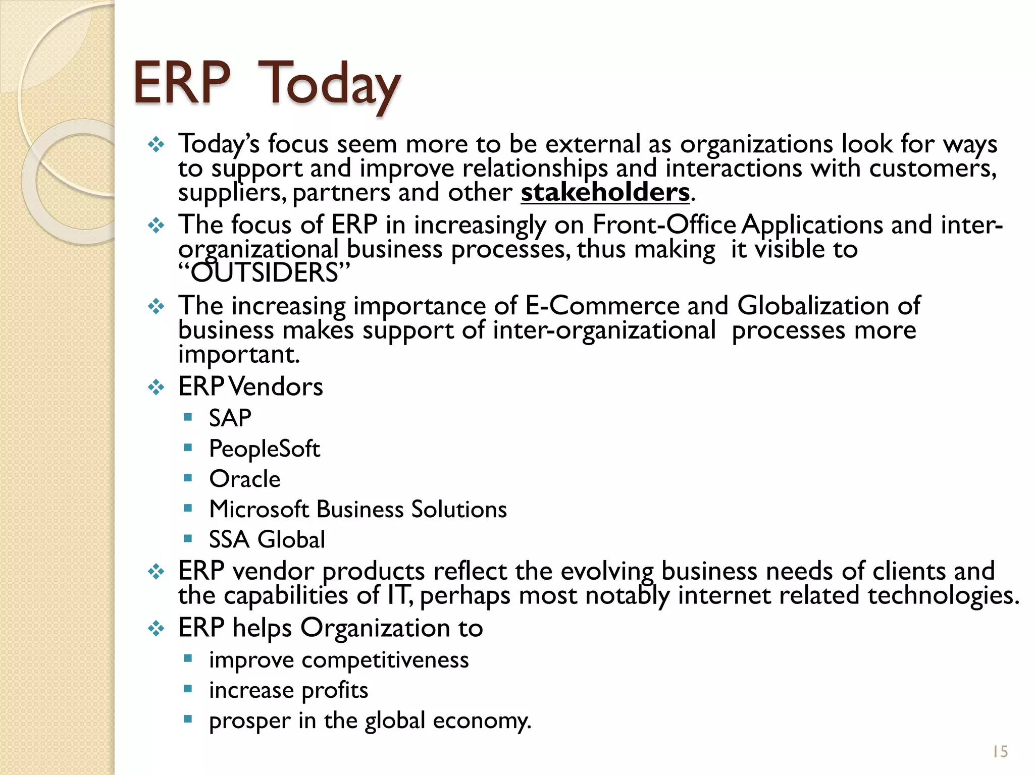 Evolution & structure of erp | PPTX