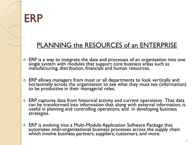 Evolution & structure of erp | PPTX