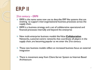Evolution & structure of erp | PPTX