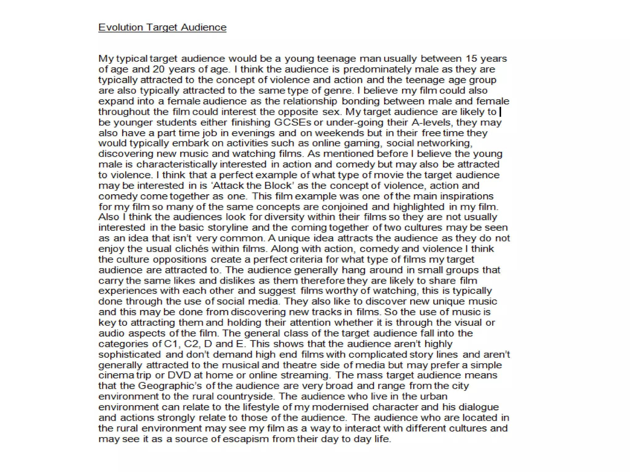 Evolution target audience | PPT