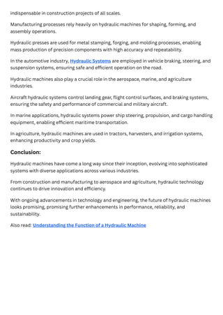 Evolution, Technologies, and Industry Applications of Hydraulic ...