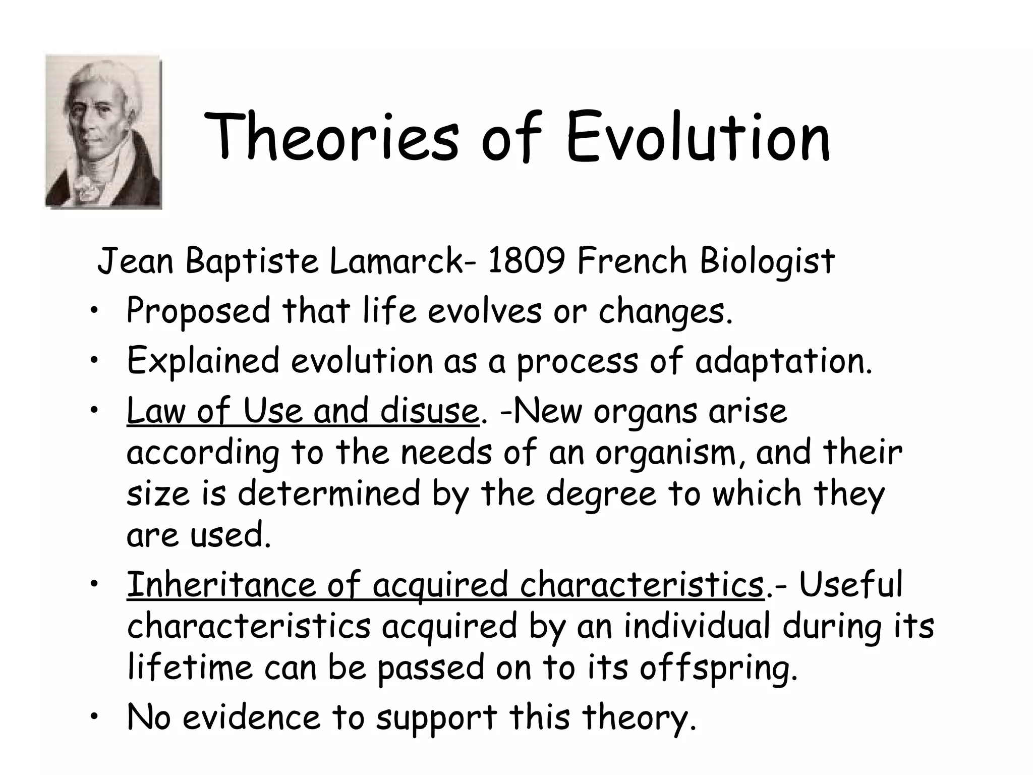 Evolution theories | PPT