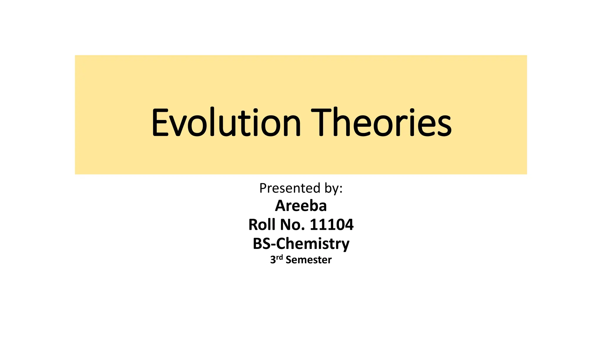 Evolution Theories history 3333344444555 | PPTX