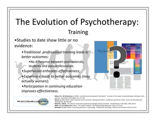 Training of Therapists (Evolution Conference 2013) | PDF