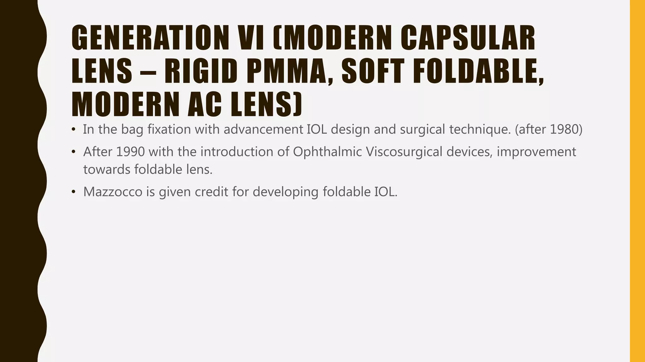 Evolution, types, materials of iol | PPTX