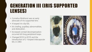 Evolution, types, materials of iol | PPTX