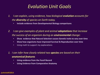 Evolution unit notes | PPT