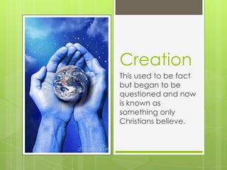 Evolution vs creation presentation | PPTX