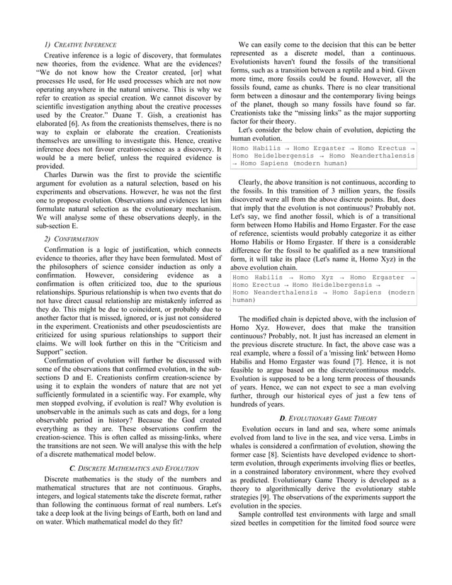 Evolution vs creation science | PDF
