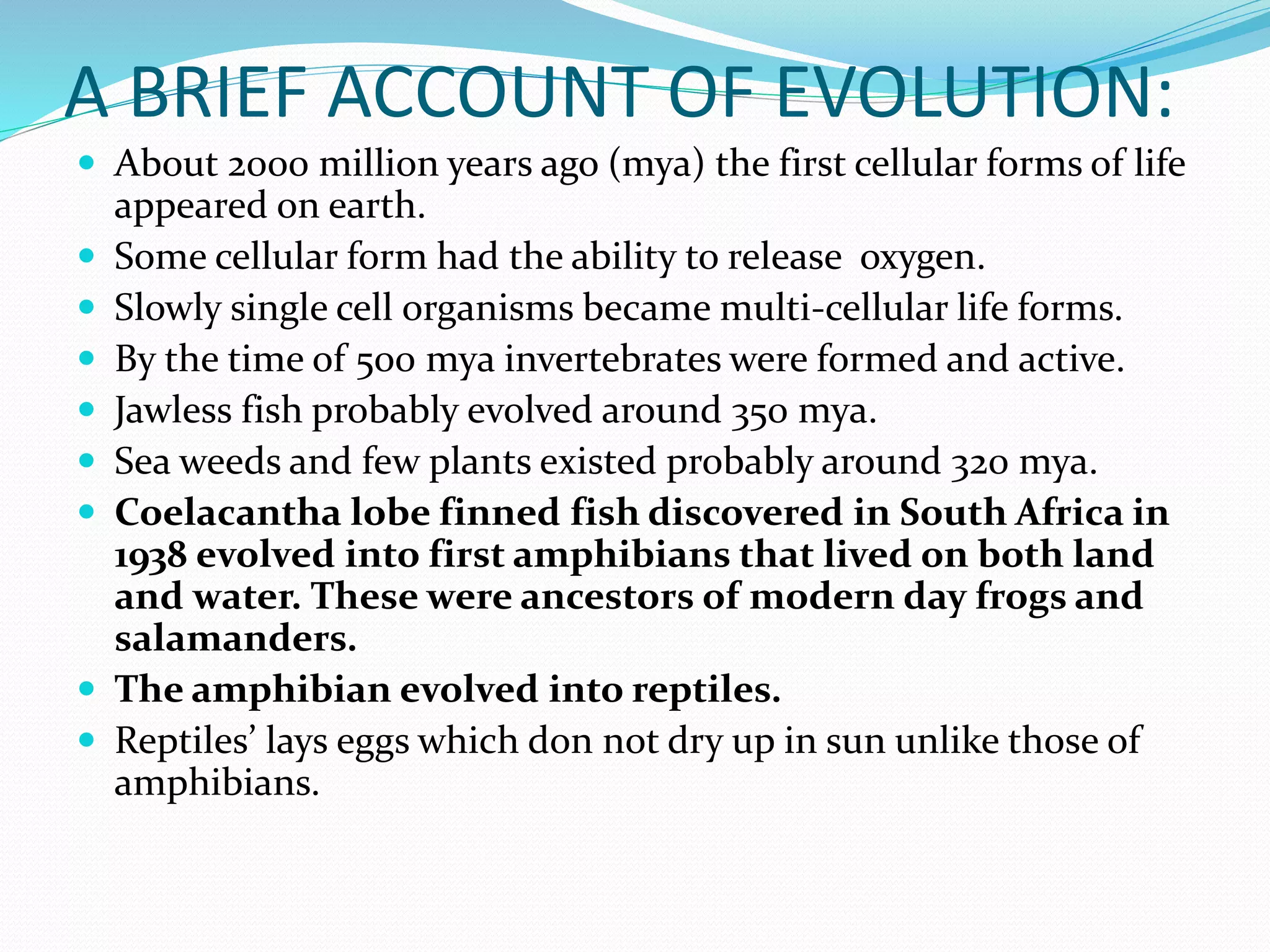 Evolution xii | PPTX