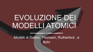 Evoluzione dei modelli atomici | PPT