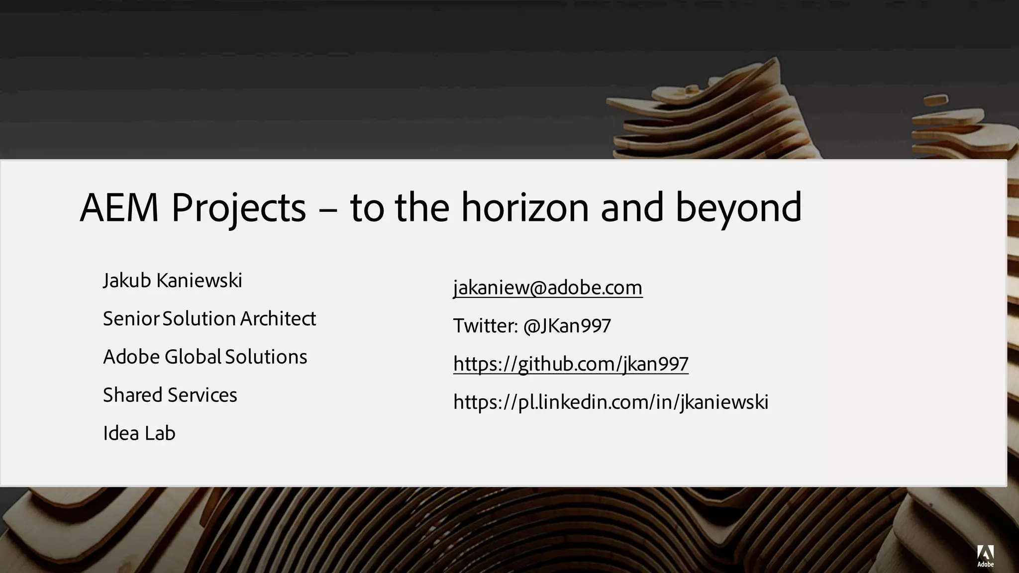 AEM Projects – to the horizon and beyond | PPT