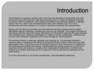Evolve Membership Offers Medium Readings and Information | PPTX
