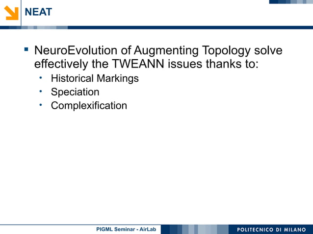 Evolving Neural Networks Through Augmenting Topologies | PPT | Computer Networking | Computing
