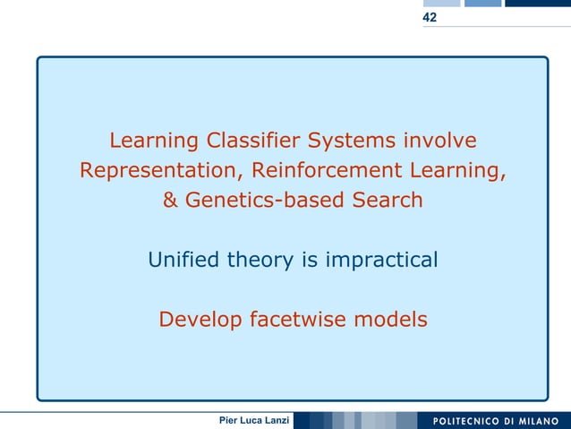 Evolving Rules to Solve Problems: The Learning Classifier Systems Way | PPT