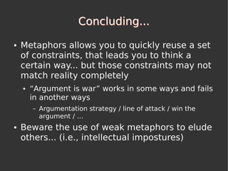 AgilePT'10 - Evolving Software: Five powerful metaphors to explain change | PDF