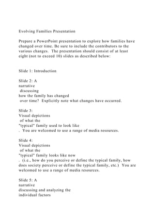 Evolving Families PresentationPrepare a PowerPoint presentatio.docx
