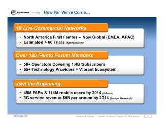 4 Years Later: The Evolving Femto Ecosystem & Value Proposition | PDF