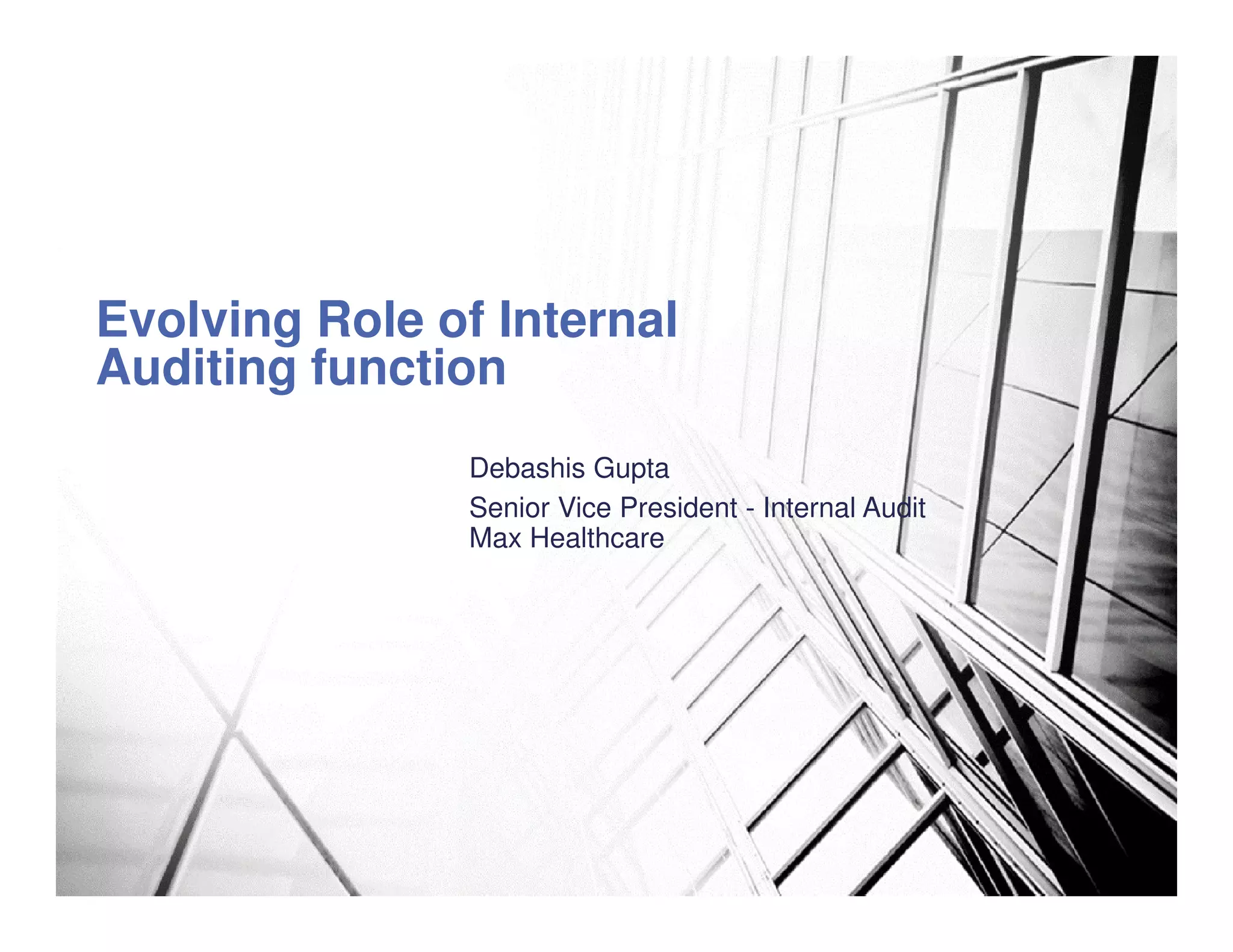 Evolving role of internal auditing function | PDF