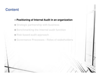 Evolving role of internal auditing function | PDF