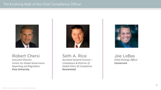 The Evolving Role of the Chief Compliance Officer | PDF