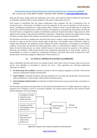 EVOLVING TRENDS FOR ENHANCING THE ACCURACY OF FAULT LOCATION IN POWER DISTRIBUTION NETWORKS | PDF