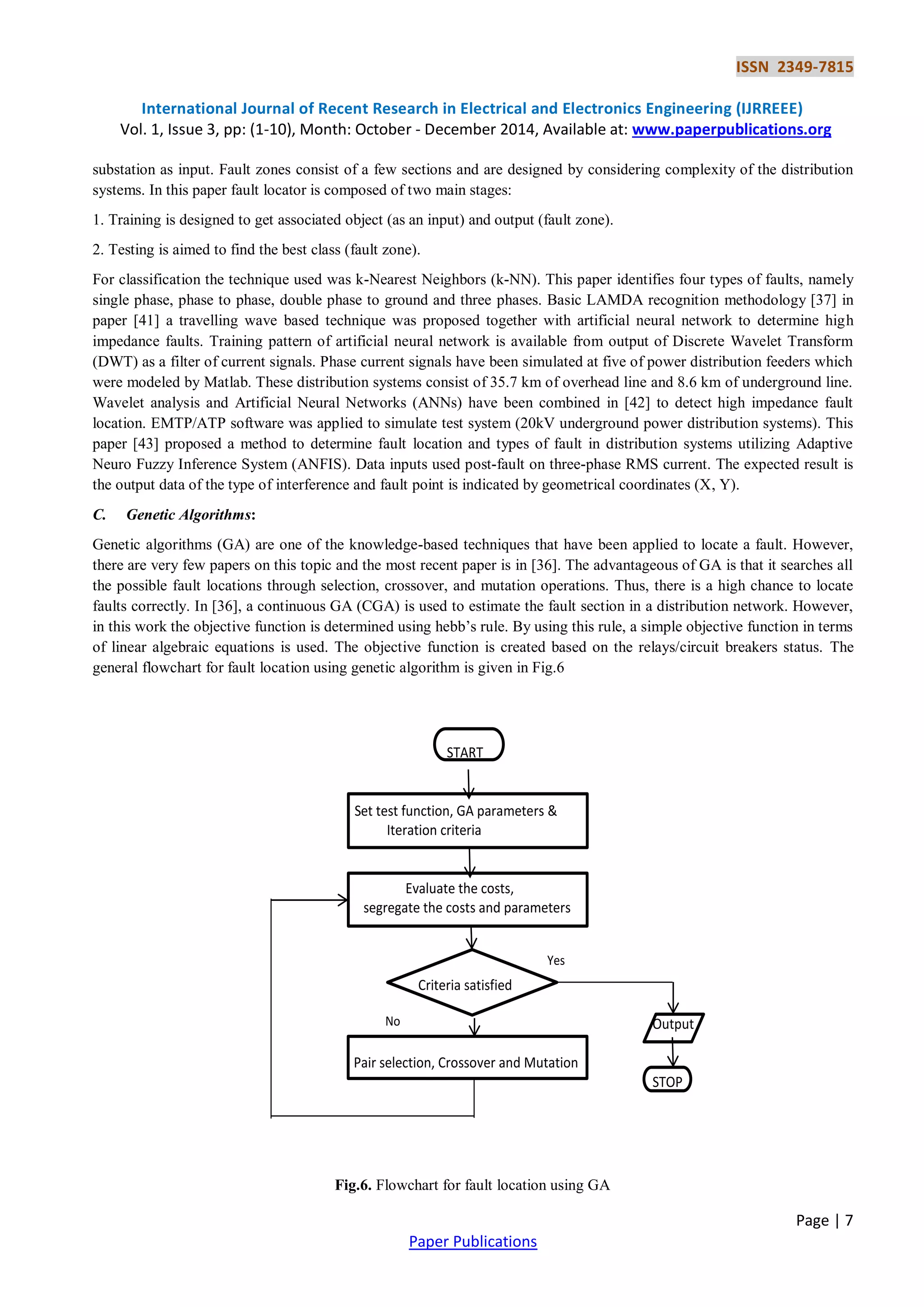 EVOLVING TRENDS FOR ENHANCING THE ACCURACY OF FAULT LOCATION IN POWER DISTRIBUTION NETWORKS | PDF