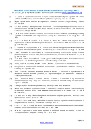 EVOLVING TRENDS FOR ENHANCING THE ACCURACY OF FAULT LOCATION IN POWER DISTRIBUTION NETWORKS | PDF