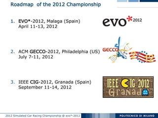 2012 Simulated Car Racing Championship @ Evo*-2012 | PPT