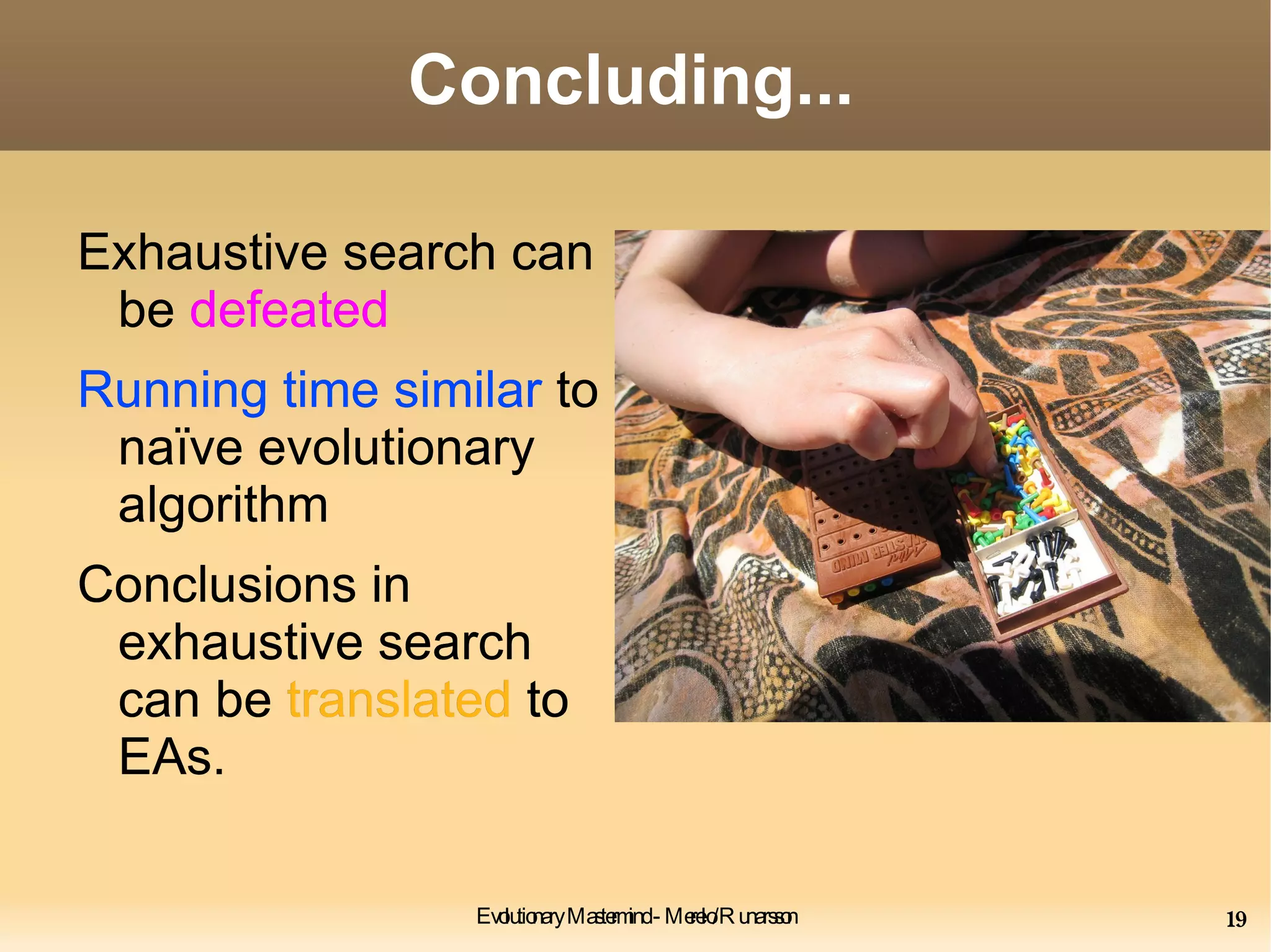 An Algorithm For Solving The Game Of Mastermind Odp Computer Software And Applications