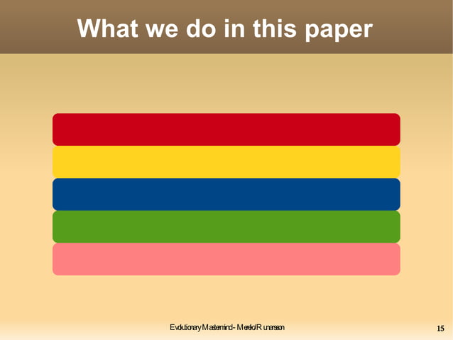 An Algorithm For Solving The Game Of Mastermind Ppt