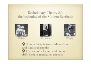 Evolución:"Toward an extended evolutionary synthesis?" Evosynthesis | PDF