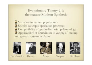 Evolución:"Toward an extended evolutionary synthesis?" Evosynthesis | PDF
